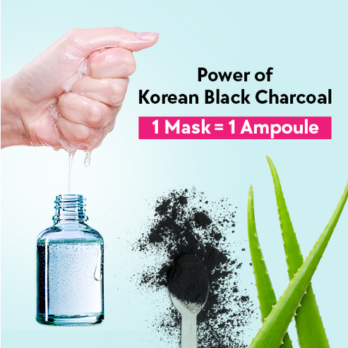 Korean Black Charcoal Face Sheet Mask – Chicnutrix